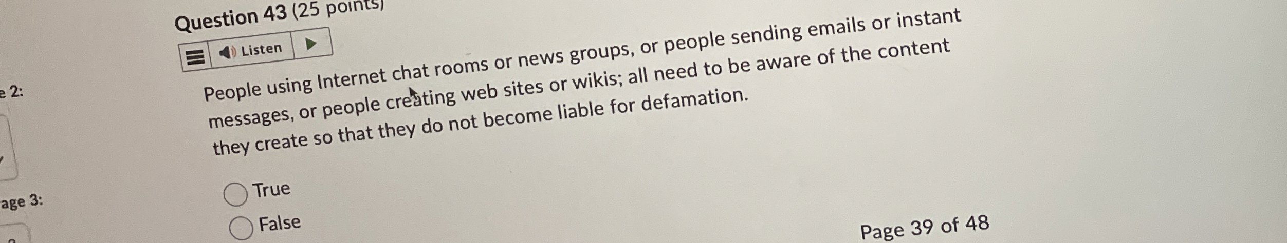 Solved Question 43 (25 ﻿points)People using Internet chat | Chegg.com