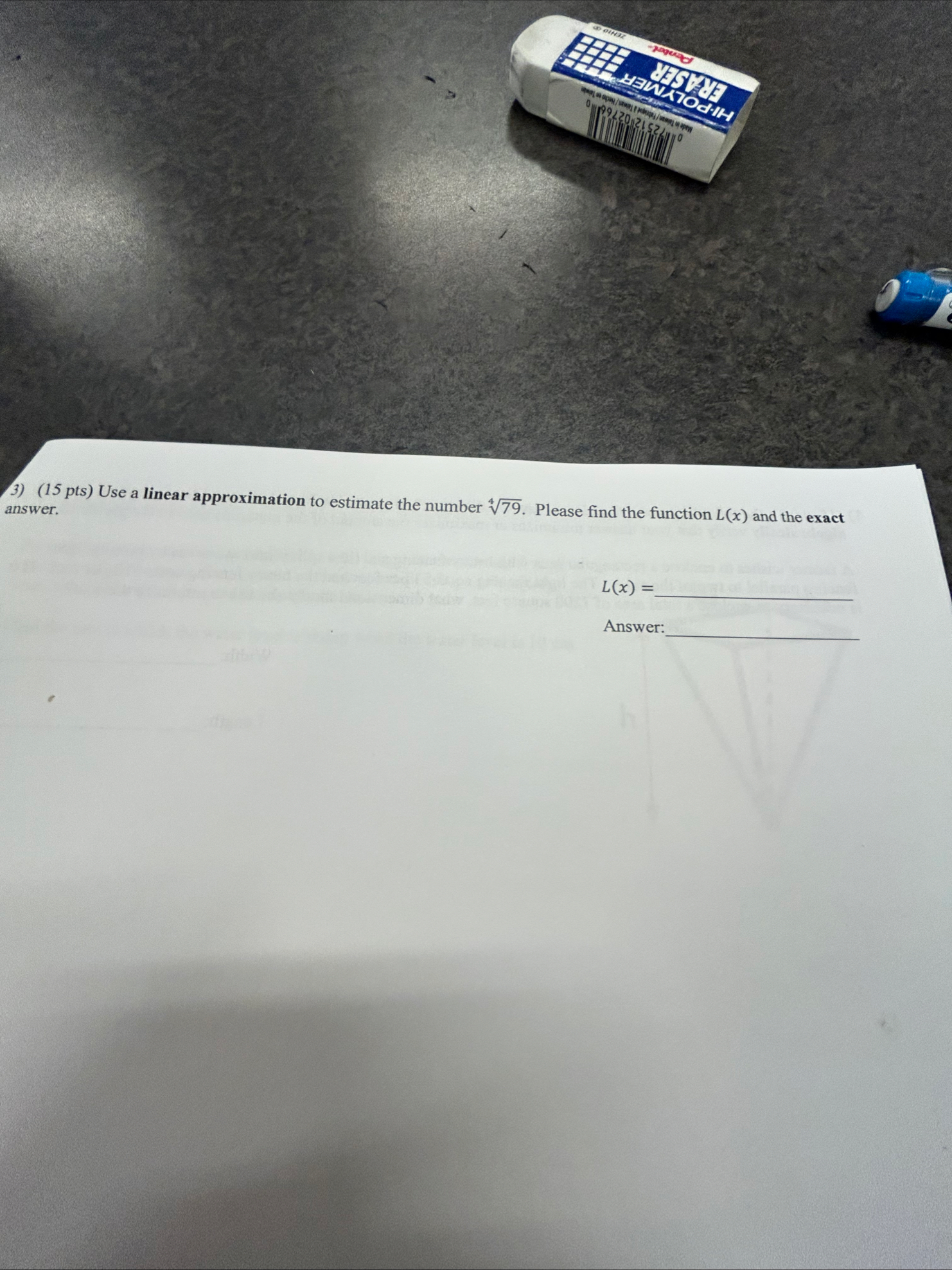 Solved (15 ﻿pts) ﻿Use a linear approximation to estimate the | Chegg.com