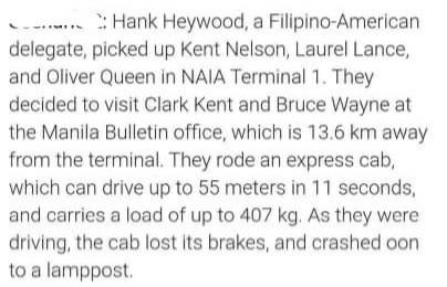 Solved : Hank Heywood, a Filipino-American delegate, picked | Chegg.com