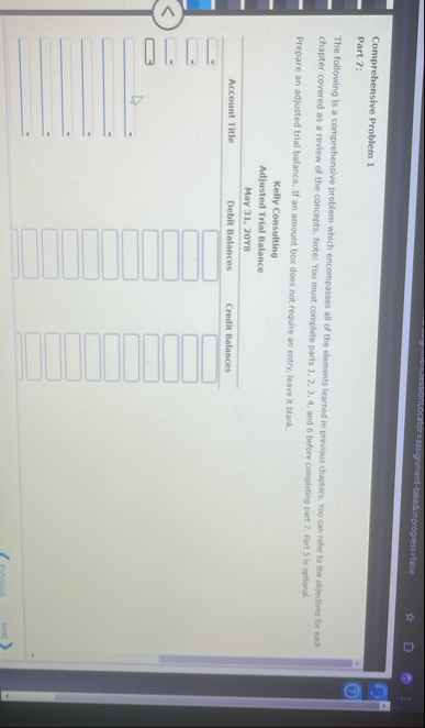 Comprehensive Problem 1Part 7:The following is a | Chegg.com