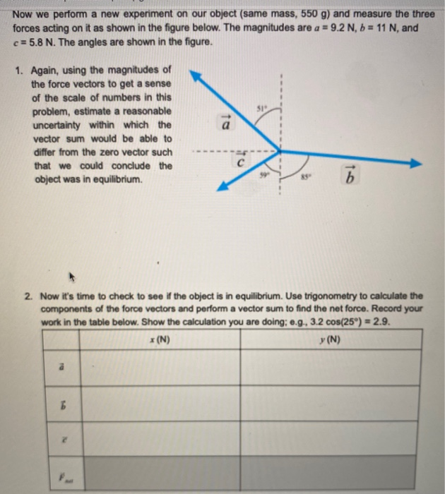 Solved Now we perform a new experiment on our object (same | Chegg.com