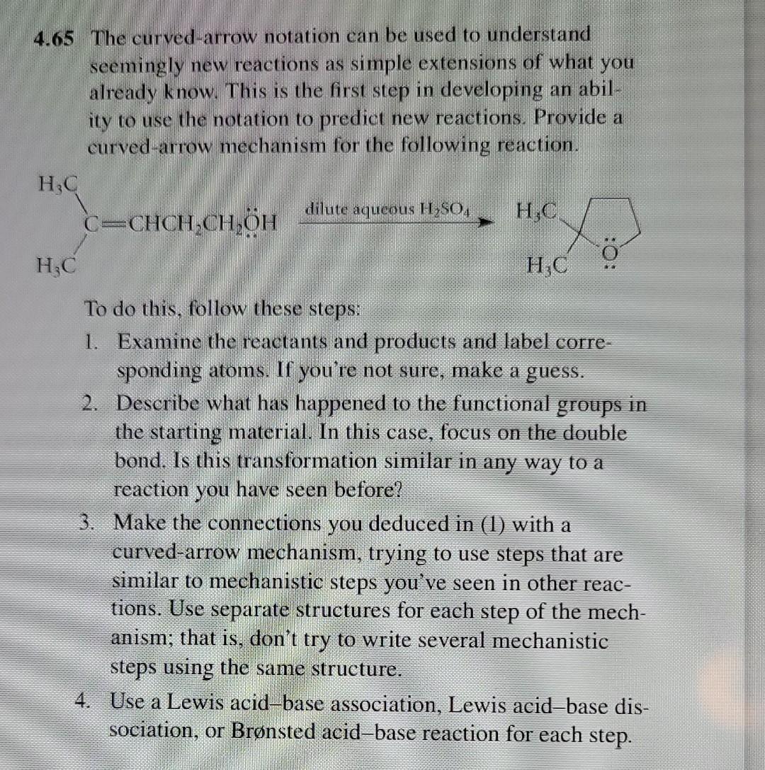 Solved 4.65 The curved-arrow notation can be used to | Chegg.com