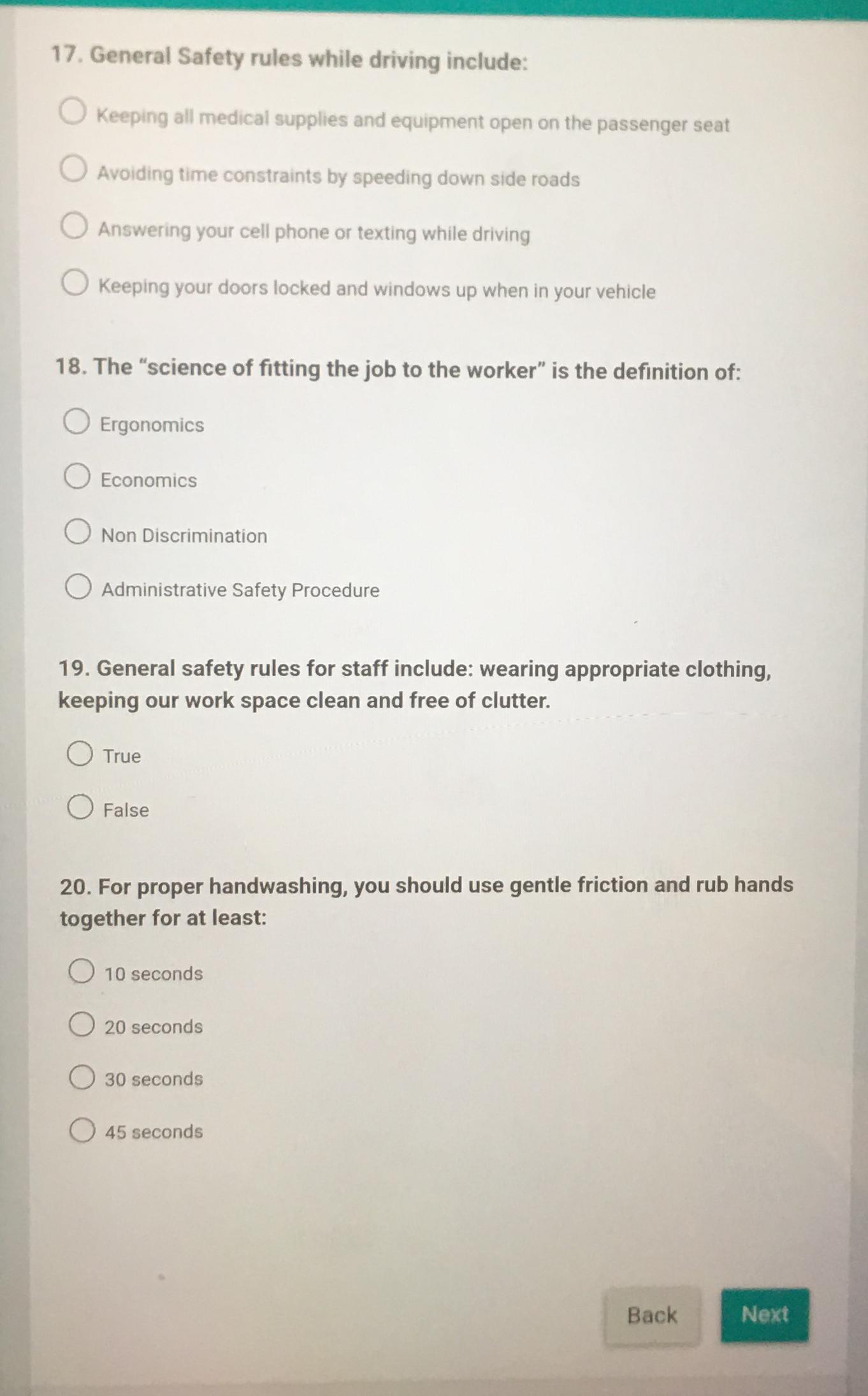 Solved General Safety rules while driving include:Keeping | Chegg.com