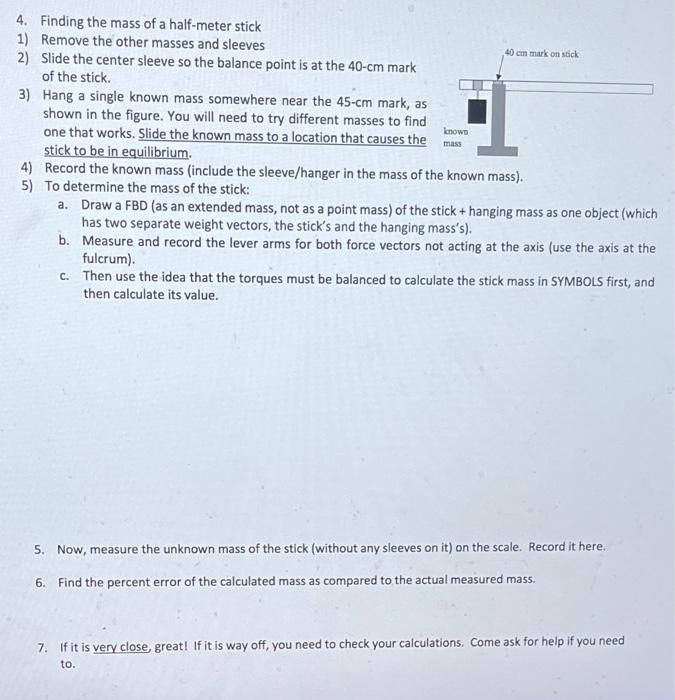 Solved Here, you will use the principle of balanced torque | Chegg.com