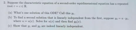 Solved Suppose the characteristic equation of a second-order | Chegg.com
