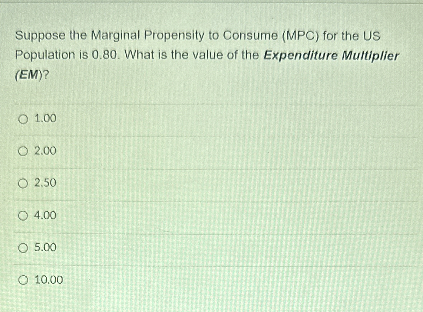 Solved Suppose the Marginal Propensity to Consume (MPC) ﻿for | Chegg.com