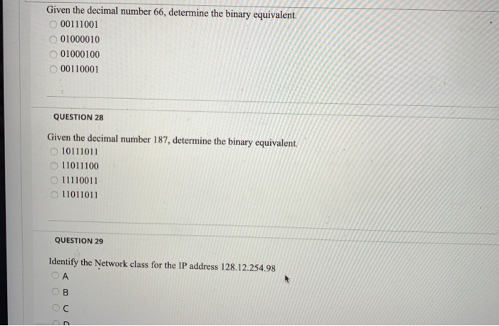 Solved Given the decimal number 66, determine the binary | Chegg.com