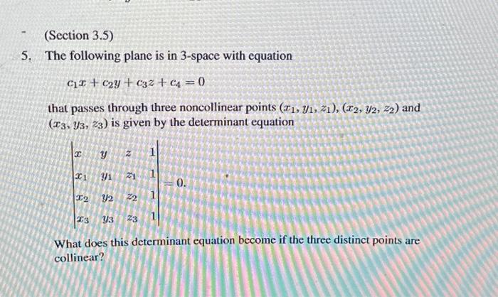 Solved The following plane is in 3-space with equation | Chegg.com