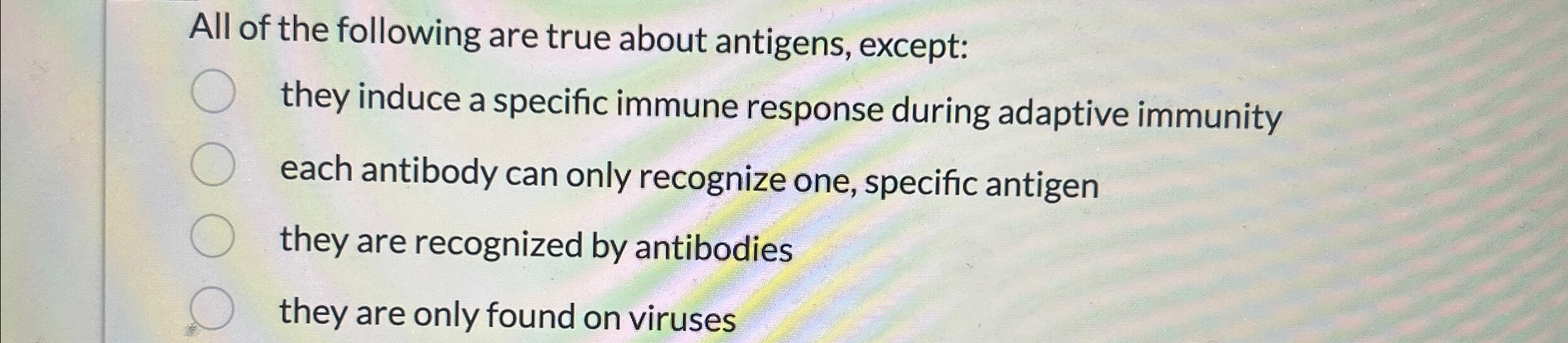 Solved All of the following are true about antigens, | Chegg.com