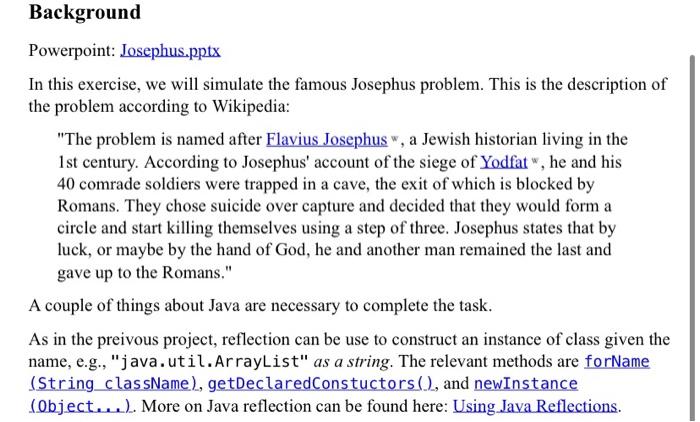 Solved Background Powerpoint: Josephus.pptx In this | Chegg.com
