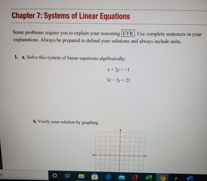 Solved Chapter 7: Systems of Linear Equations Some problems | Chegg.com