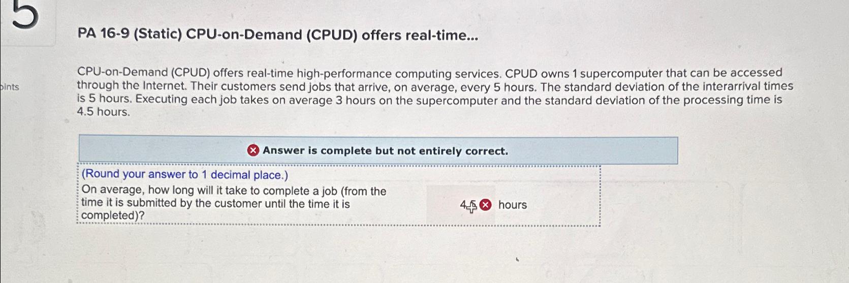 Solved PA 16-9 (Static) ﻿CPU-on-Demand (CPUD) ﻿offers | Chegg.com