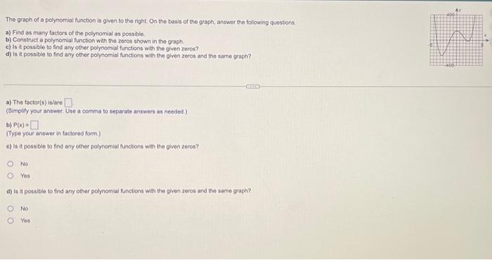 Solved The graph of a polynomial function is given to the | Chegg.com