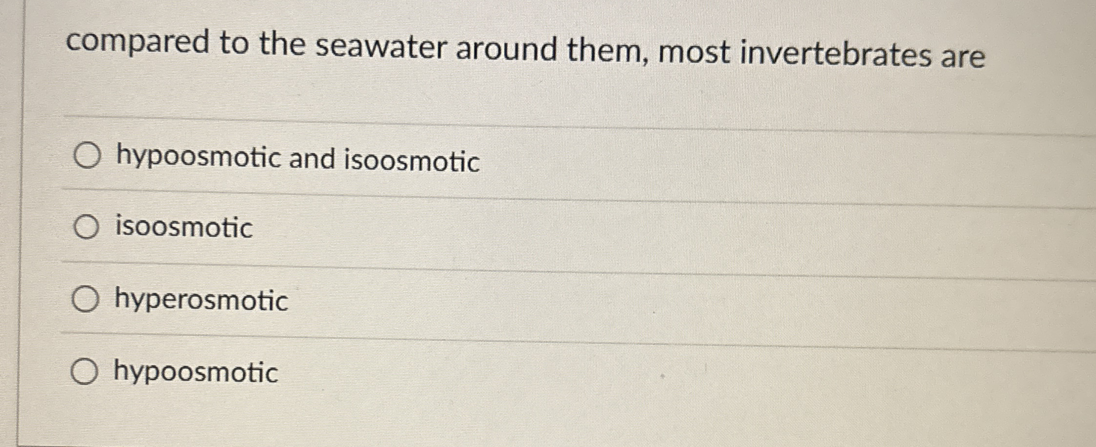 Solved compared to the seawater around them, most | Chegg.com