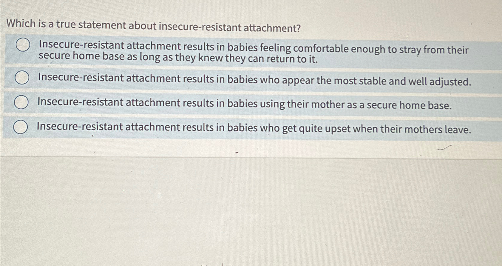 Solved Which is a true statement about insecure-resistant | Chegg.com