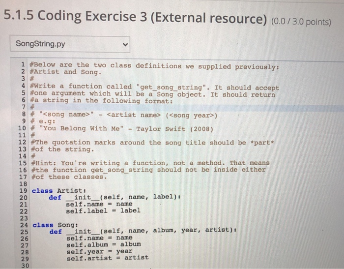 Solved 515 Coding Exercise 3 External Resource 0030 0103