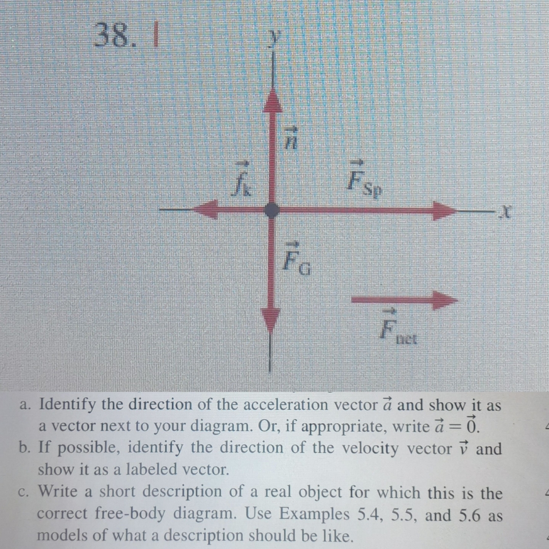 Solved a. Identify the direction of the acceleration vector | Chegg.com
