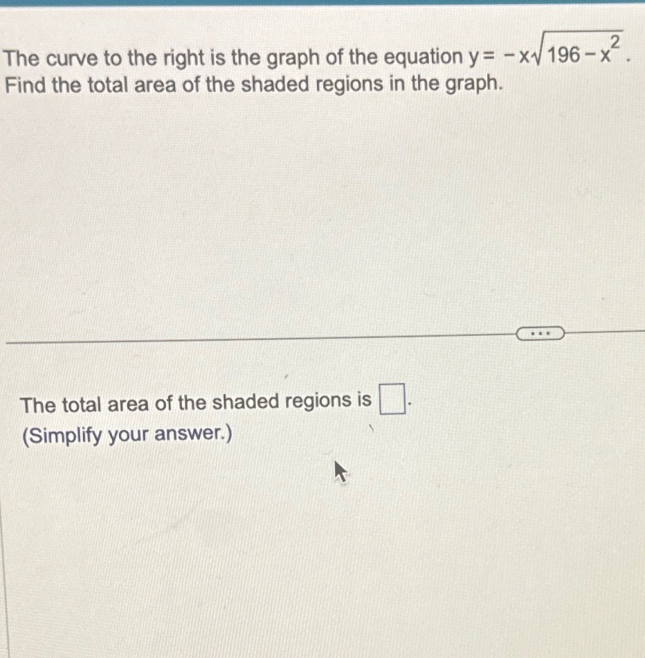 Solved The curve to the right is the graph of the equation | Chegg.com