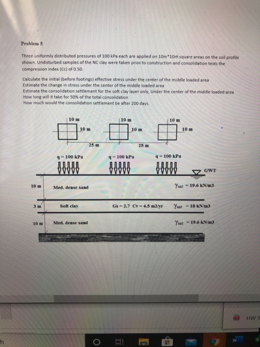 Solved Problem 5 Three uniformly distributed pressures of | Chegg.com