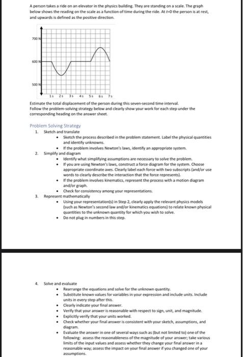 Solved A person takes a ride on an elevator in the physics | Chegg.com