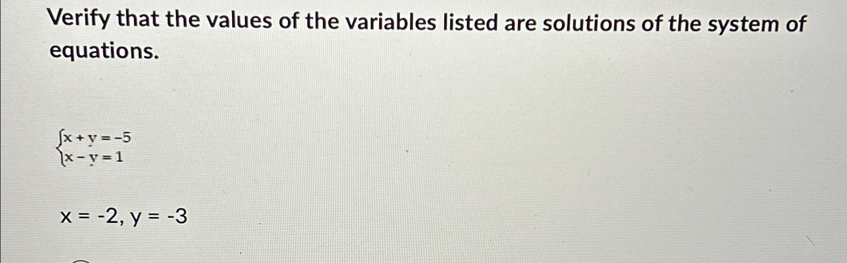 Solved Verify that the values of the variables listed are | Chegg.com