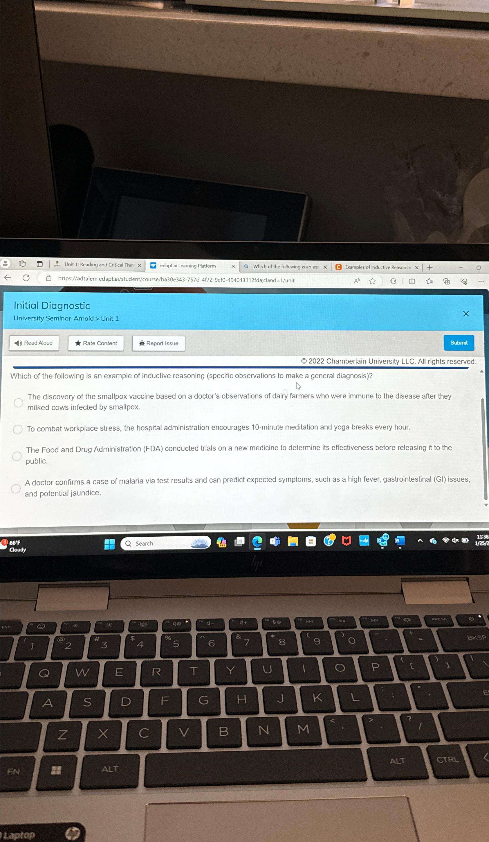 Solved Initial DiagnosticUniversity Seminar-Arnold > ﻿Unit | Chegg.com