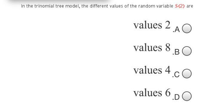 In the trinomial tree model, the different values of | Chegg.com