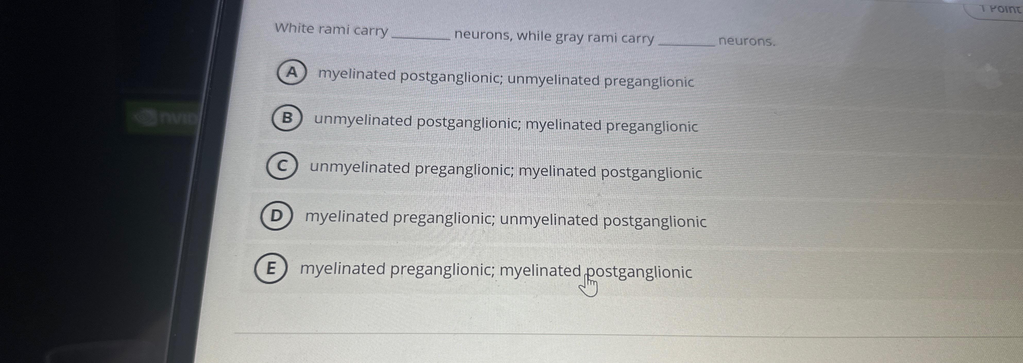 Solved White rami carry neurons, while gray rami carry | Chegg.com