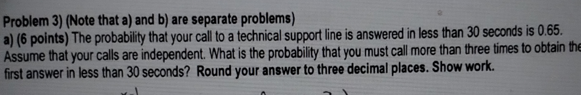 Solved Problem 3) (Note that a) ﻿and b) ﻿are separate | Chegg.com