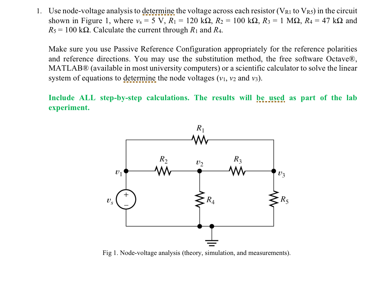 Use node-voltage analysis to determine the voltage | Chegg.com