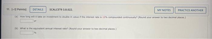 Solved Yr (b) What is the equivalent annual interest rate? | Chegg.com