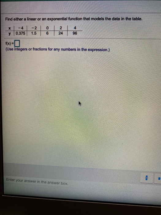 Solved Find either a linear or an exponential function that | Chegg.com