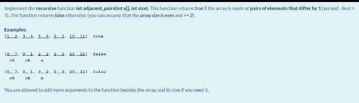 Solved Implement the recursive function int | Chegg.com