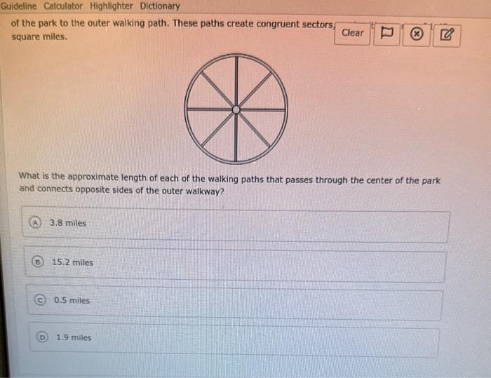 Solved of the park to the outer walking path. These paths | Chegg.com