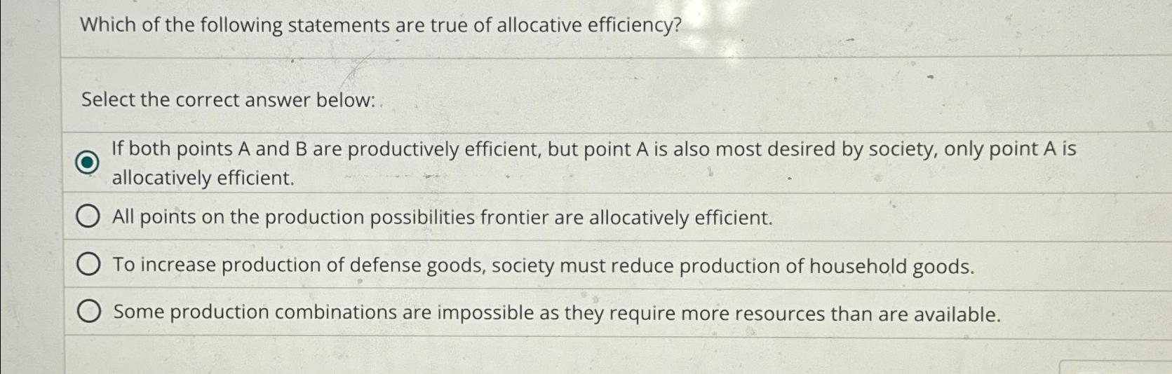 Solved Which of the following statements are true of | Chegg.com