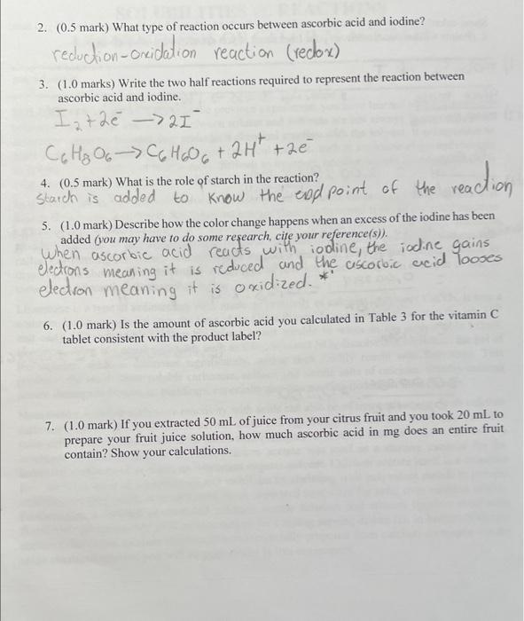 Solved (2 marks) Table 2. Standardization. (2 marks) Table | Chegg.com