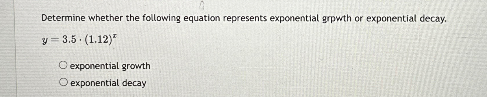 Solved Determine whether the following equation represents | Chegg.com