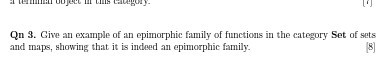 Solved egy Qn 3. Give an example of an epimorphic family of | Chegg.com
