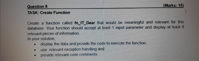 Solved please help using SQL plus or SQL developer | Chegg.com