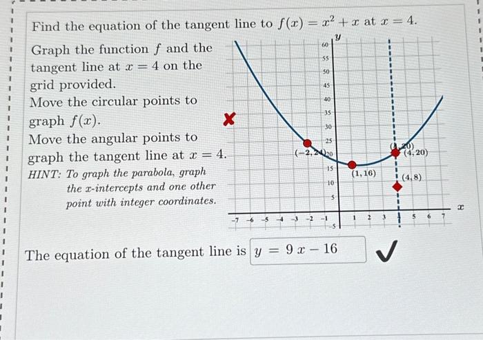 Solved I understand how to find the tangent line. I just | Chegg.com