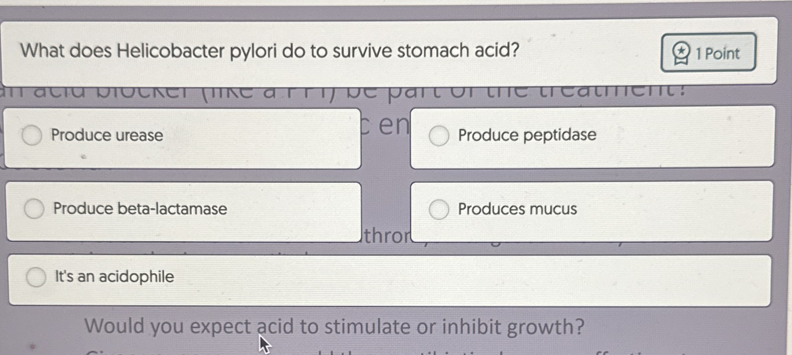 Solved What does Helicobacter pylori do to survive stomach | Chegg.com