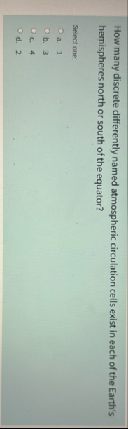 Solved How many discrete differently named atmospheric | Chegg.com
