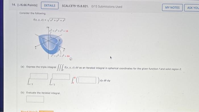 Solved Consider the following. f(x,y,z)=x2+y2+z2 (a) Express | Chegg.com