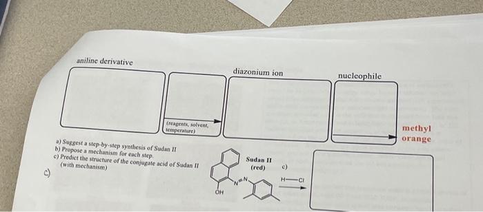 aniline derivative a) Suggest a step-by-step | Chegg.com