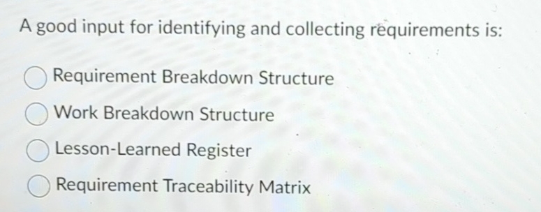 Solved A good input for identifying and collecting | Chegg.com