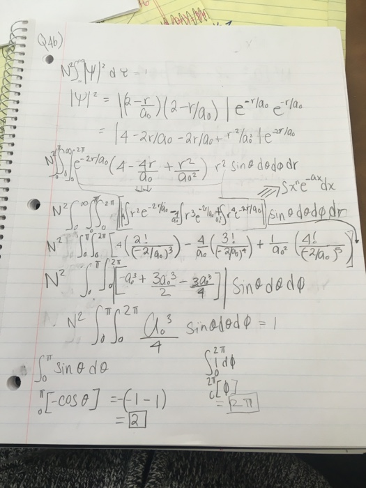 Solved 5. Normalize W =r sin cos º e-/zdo, well as the | Chegg.com