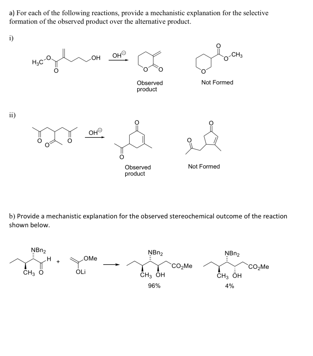 Solved a) ﻿For each of the following reactions, provide a | Chegg.com