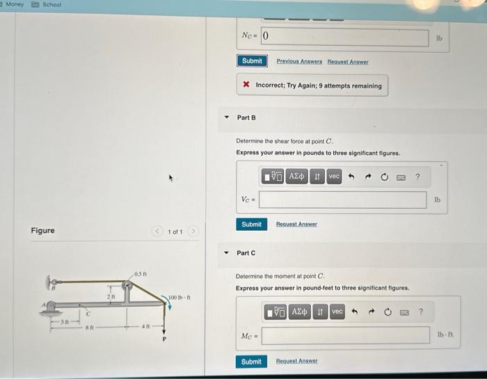 Solved x Incorrect; Try Again; 9 attempts remaining Part B | Chegg.com