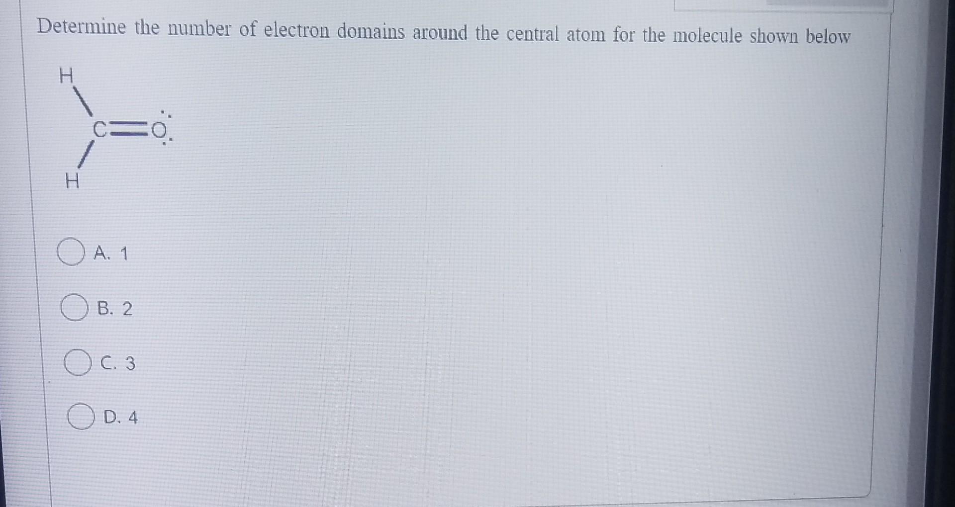 Solved Determine The Number Of Electron Domains Around The