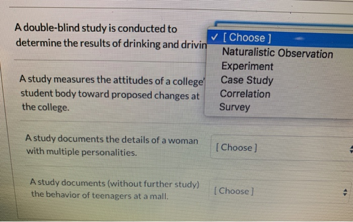 Solved A double-blind study is conducted to determine the | Chegg.com